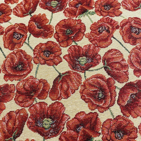 Poppy Fabric - Etsy