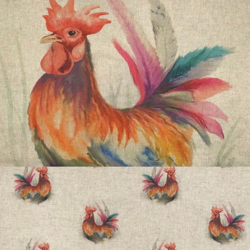 Rooster Fabric - Etsy