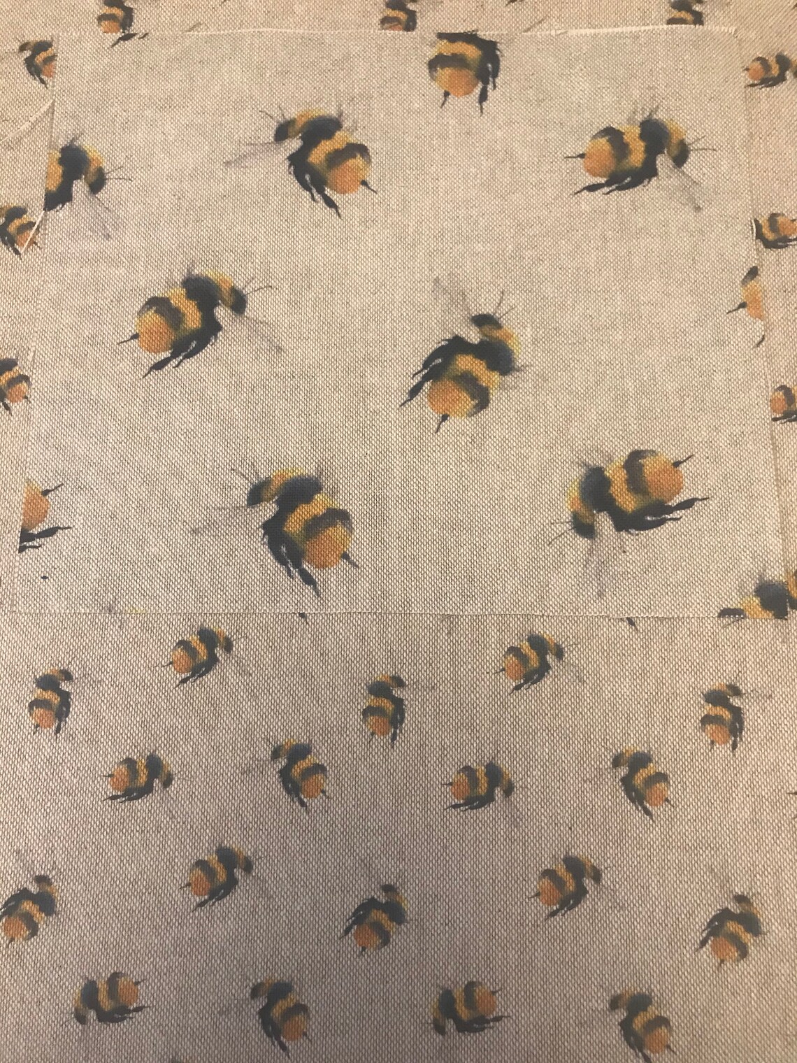 Bumblebee Fabric Linen Look Digital Print - Etsy UK