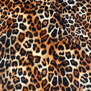 Leopard Print Velvet Fabric by the Metre - Etsy