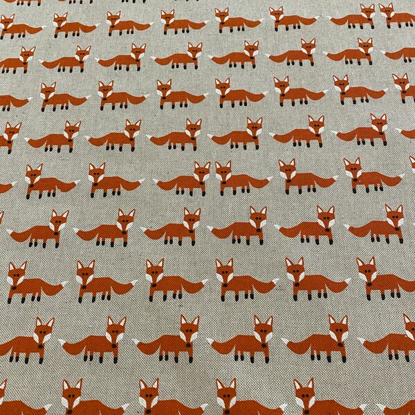 Fox Fabric - Etsy