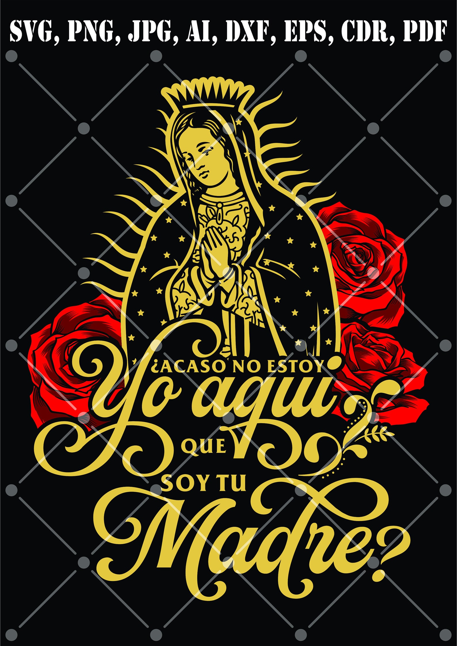 Virgin Mary / Digital Instant Download / Svg / Jpg / Png / Cdr / Ai ...