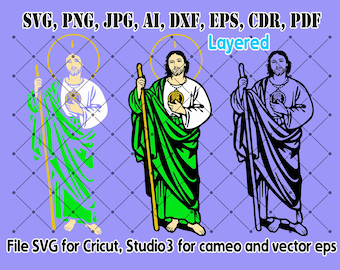 San Judas Cut File Cricut Silhouette SVG - Etsy