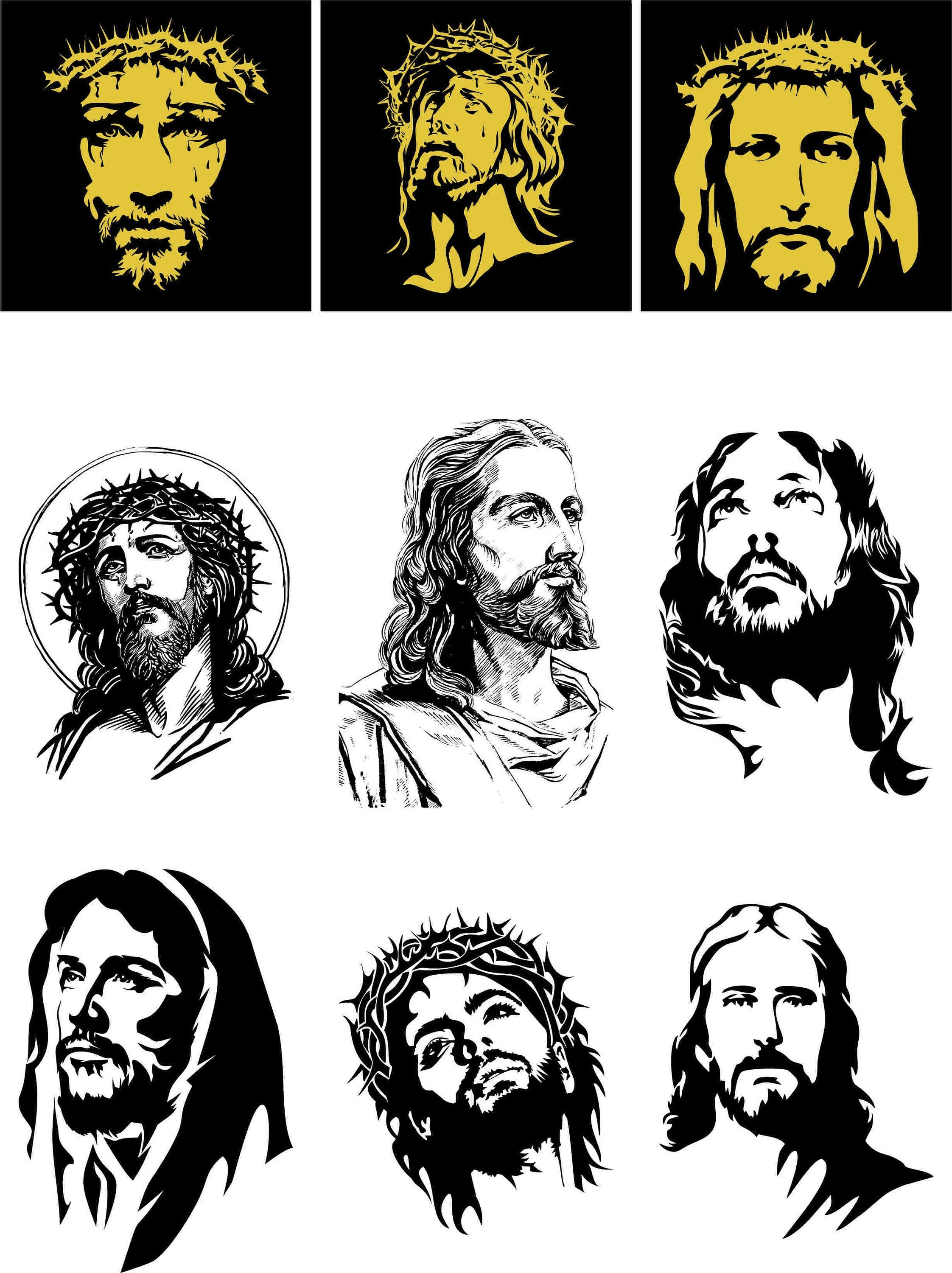 Jesus Christ Silhouette Side View