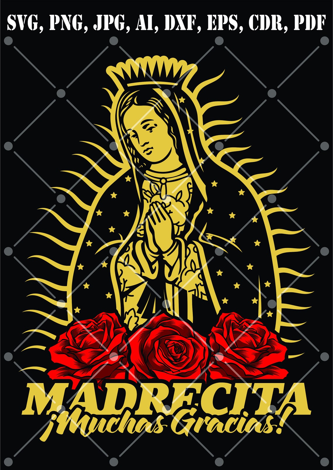 Virgin Mary / Digital Instant Download / Svg / Jpg / Png / Cdr - Etsy