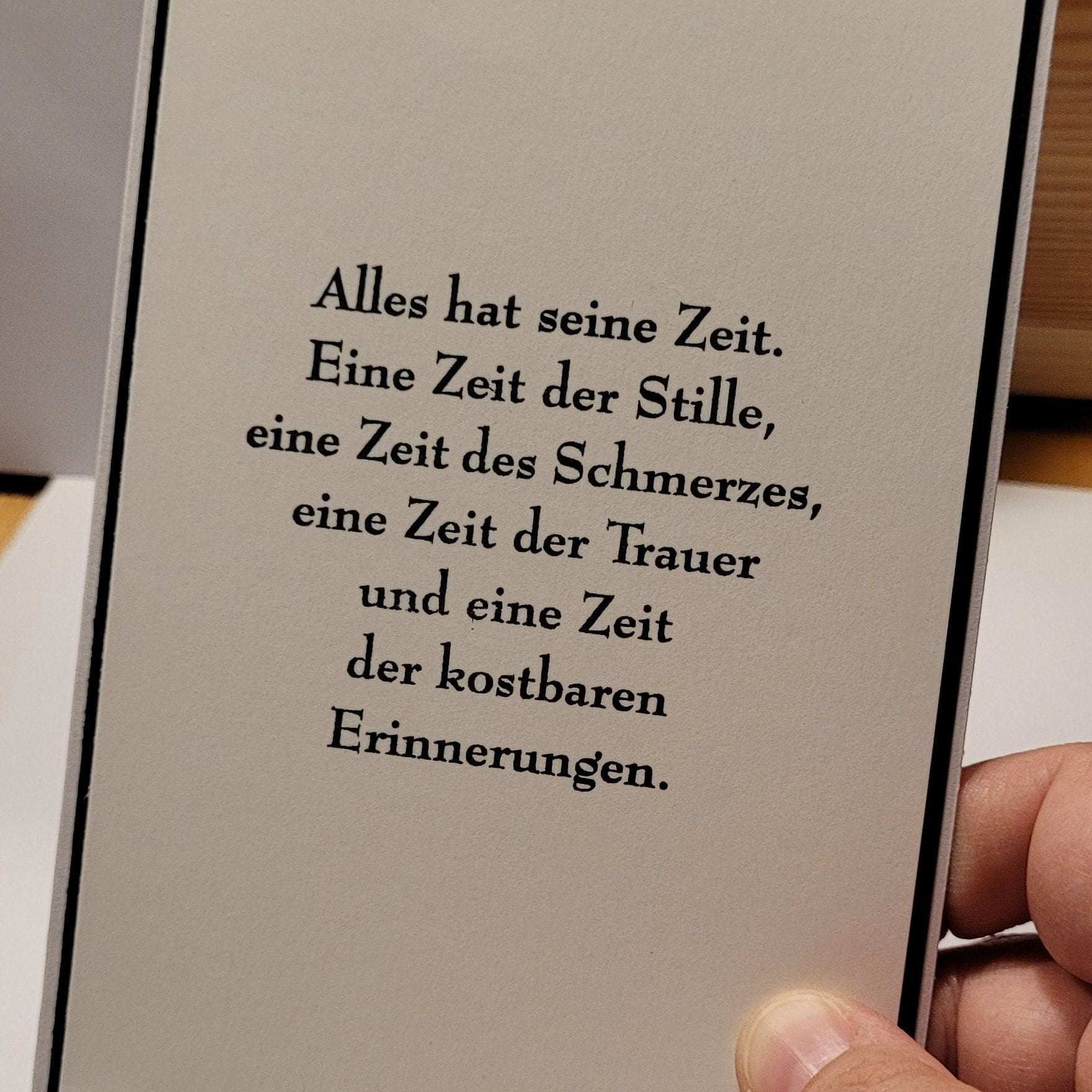 Beileidskarte, Anteilnahme Trauerkarte Zeit Beileid, Trauer, mein ...