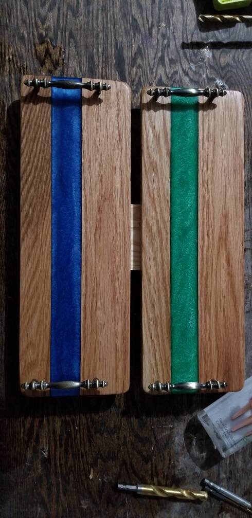 Epoxy River Serving Tray- Multiple Colors Available - Etsy