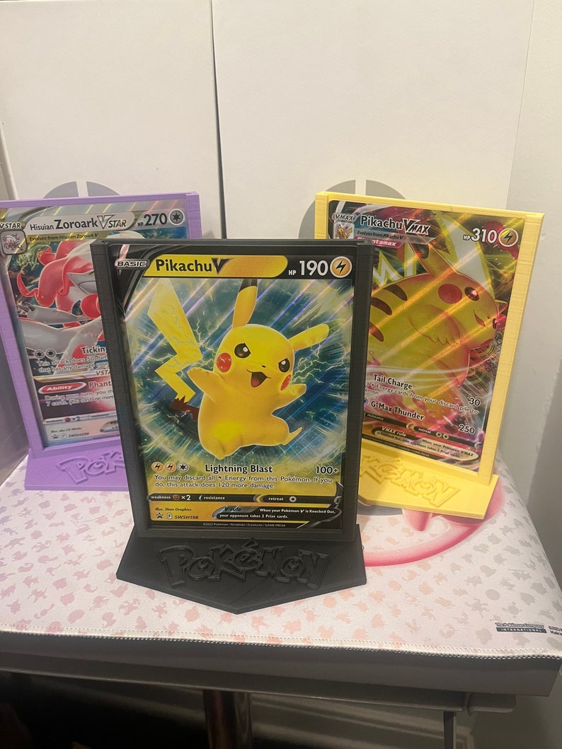 Pokemon OVERSIZE PROMO CARD Display Stands / Holders Free Standing ...