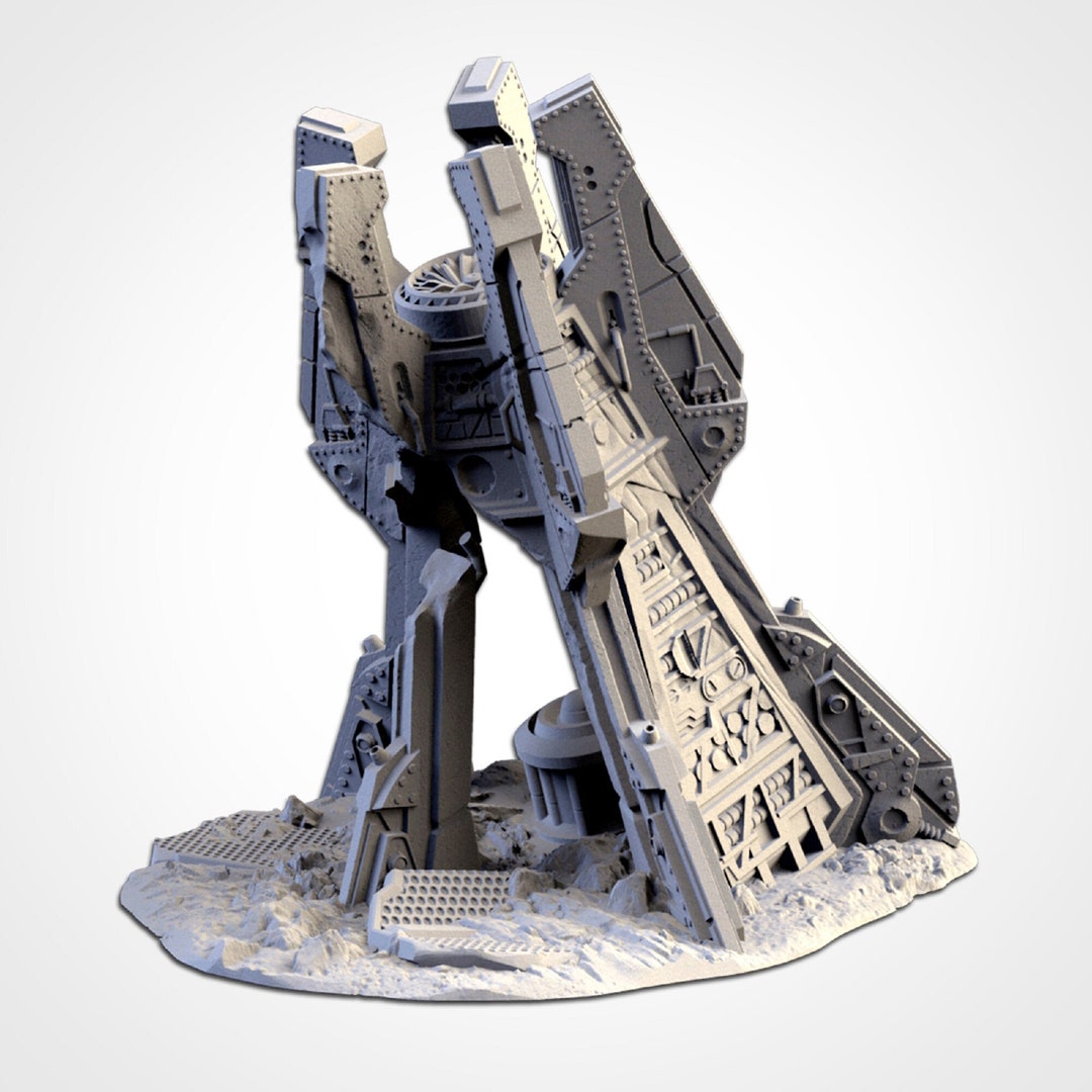 Crashed Space Landing Pod - STYLE A! 140mm TALL! Tabletop War Game ...
