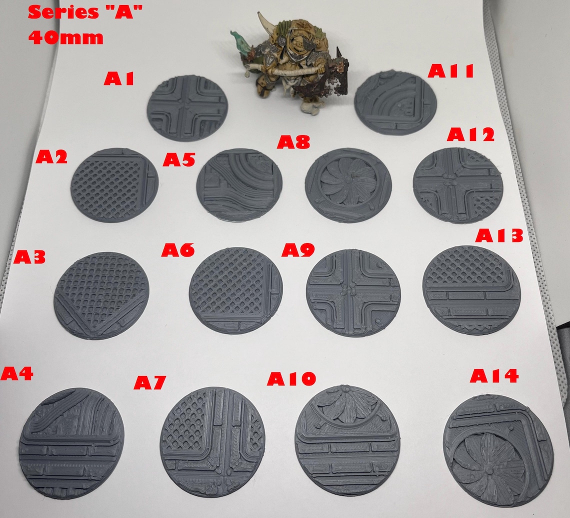 Miniature Bases - 40mm [various Lots / Styles] - FALLOUT Post Apoc. Set ...