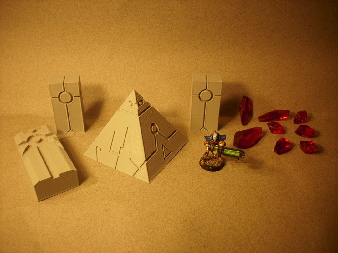 Necron Necrontyr Pyramid SET Acrylic NECROCKS! Tabletop Terrain WH40 ...