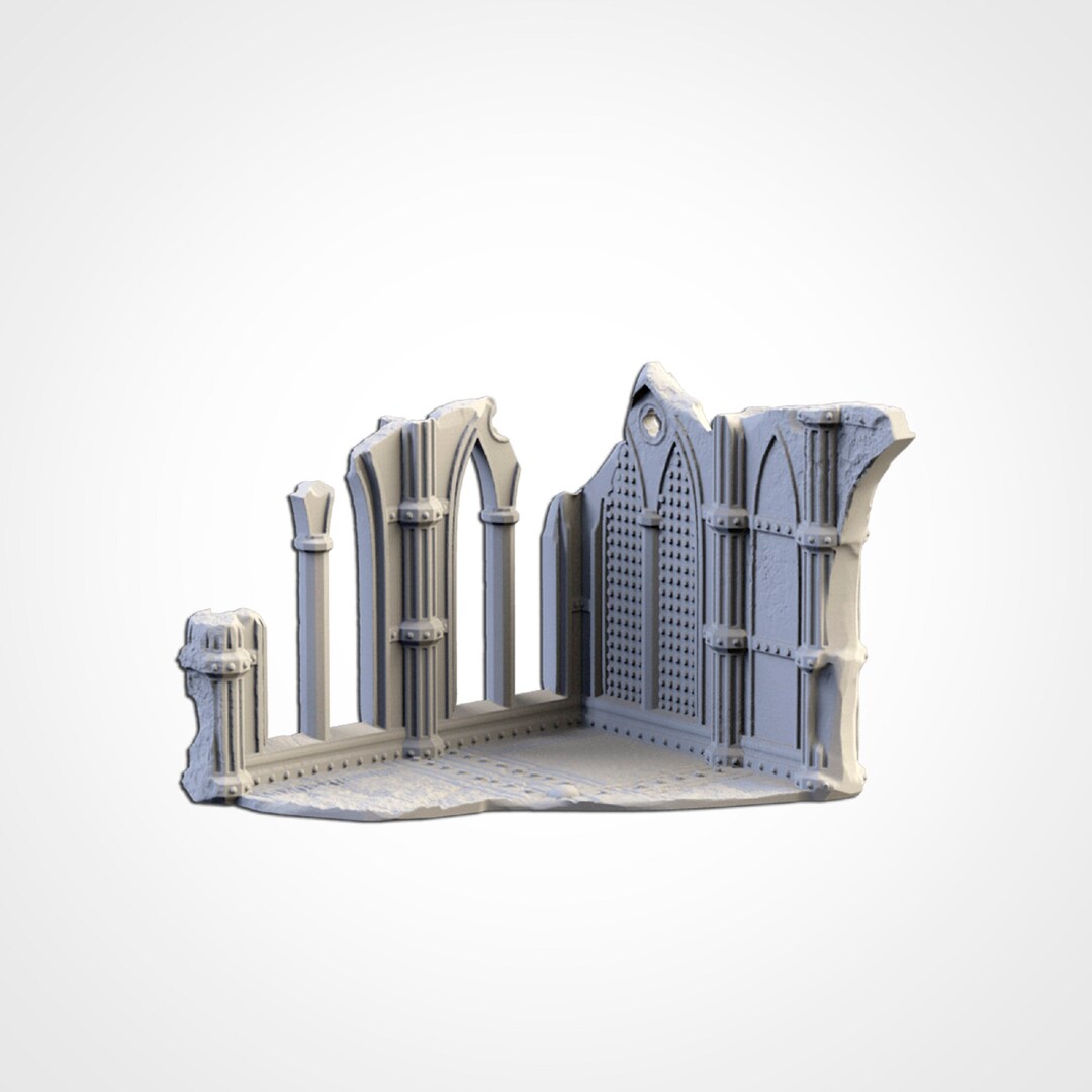 CATHEDRAL Ruin Terrain - Medium #3 - 28mm Wargaming Custom Terrain ...
