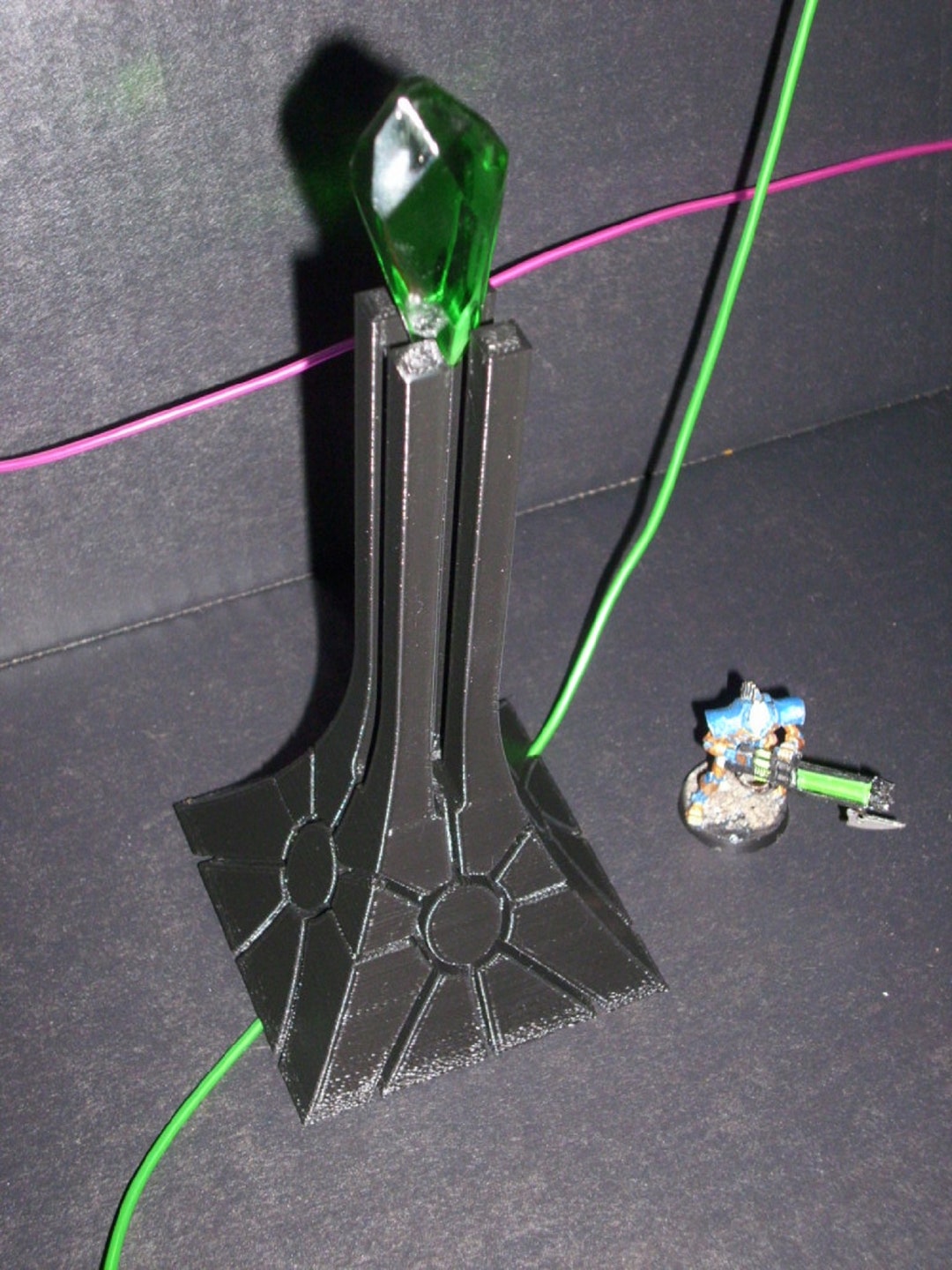 Large Necrontyr Power Spire W/ Acrylic NECROCK Stone! S W Legion, D&D ...