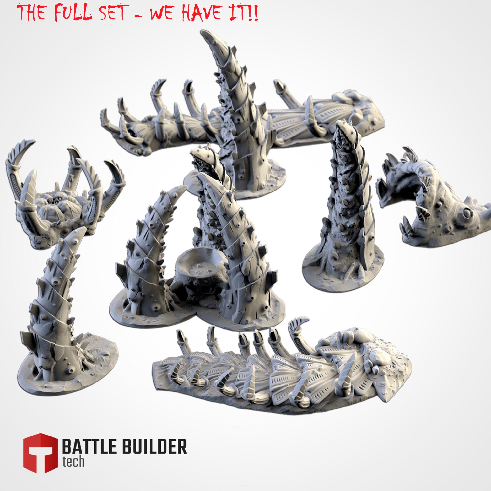 ALIEN TERRAIN - Full (8) Piece Set!! Terrain Scenery - D and D, SAGA ...