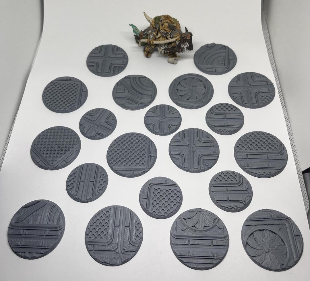 Miniature Bases (20) Pc Lot - 32mm AND 40mm -mechanical Sector Set A ...