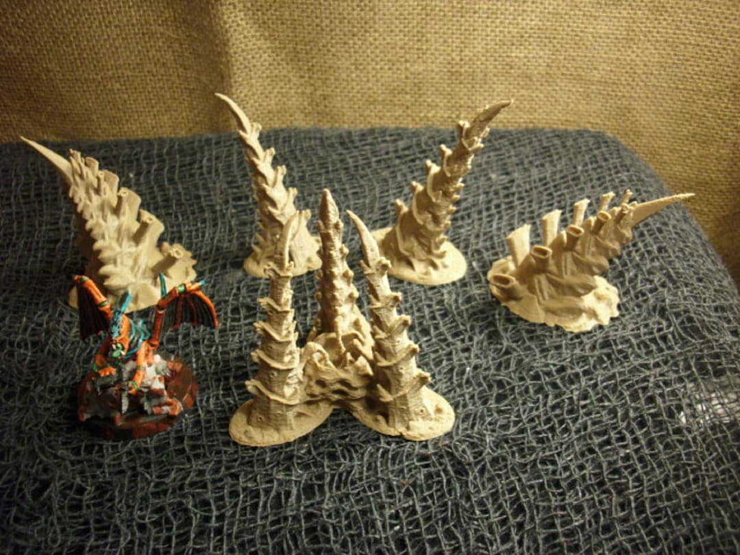 5 Piece Alien Hive Nest and Capillary Set. Pathfinder 2E Custom Scenery ...