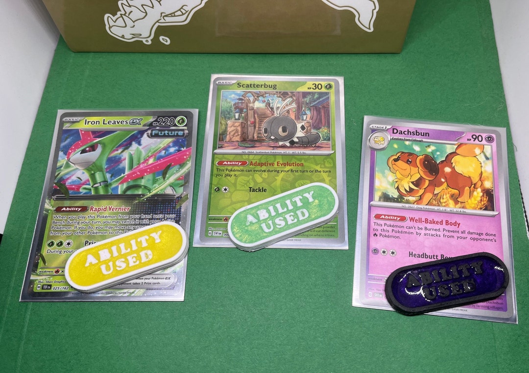 Dual Color Acrylic Filled Pokemon TCG "ability Used" Marker ...