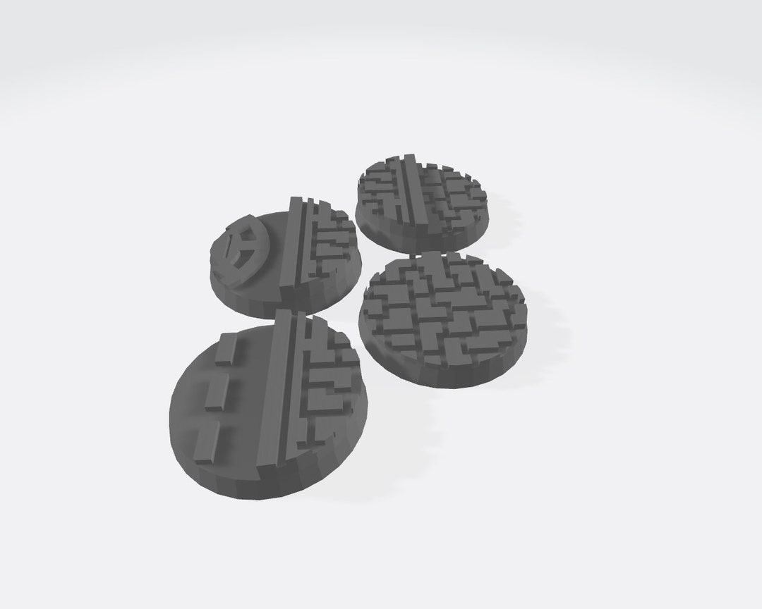BASES Set "a" 25mm "tech Spacecraft" Series STL File Set - [8] Files ...