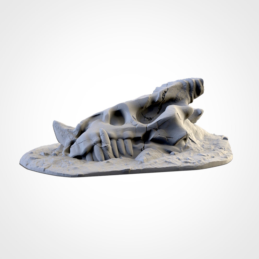 BONEY Terrain - Dinosaur Head Pile FALLOUT Post Apocolyptic Set 28mm ...