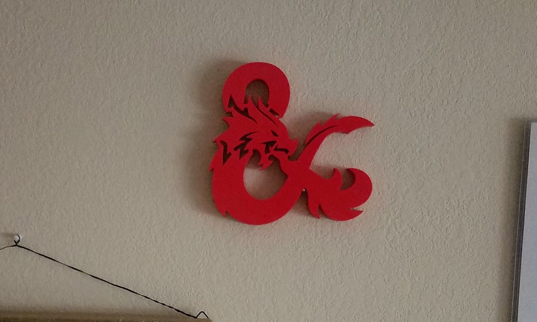 Dungeons and Dragons Logo Wall Art! 3D Print MANY Colors! Custom D and ...