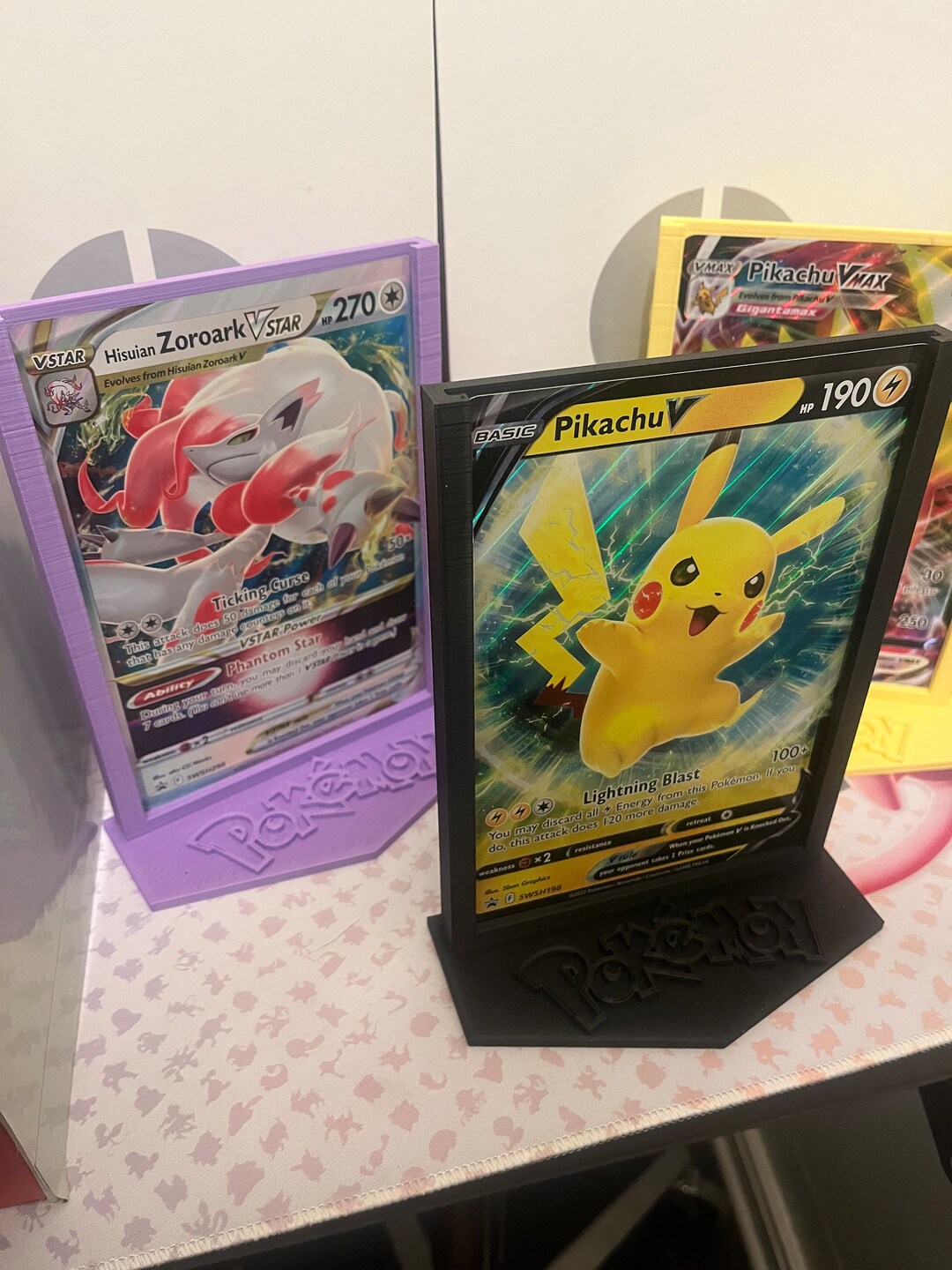 Pokemon OVERSIZE PROMO CARD Display Stands / Holders Free Standing ...