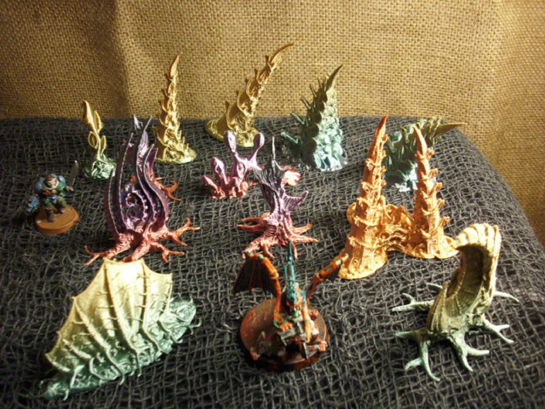 ALIEN Hive Queen Nest, Capillary, and Flora 12 Pcs SET Pathfinder ...