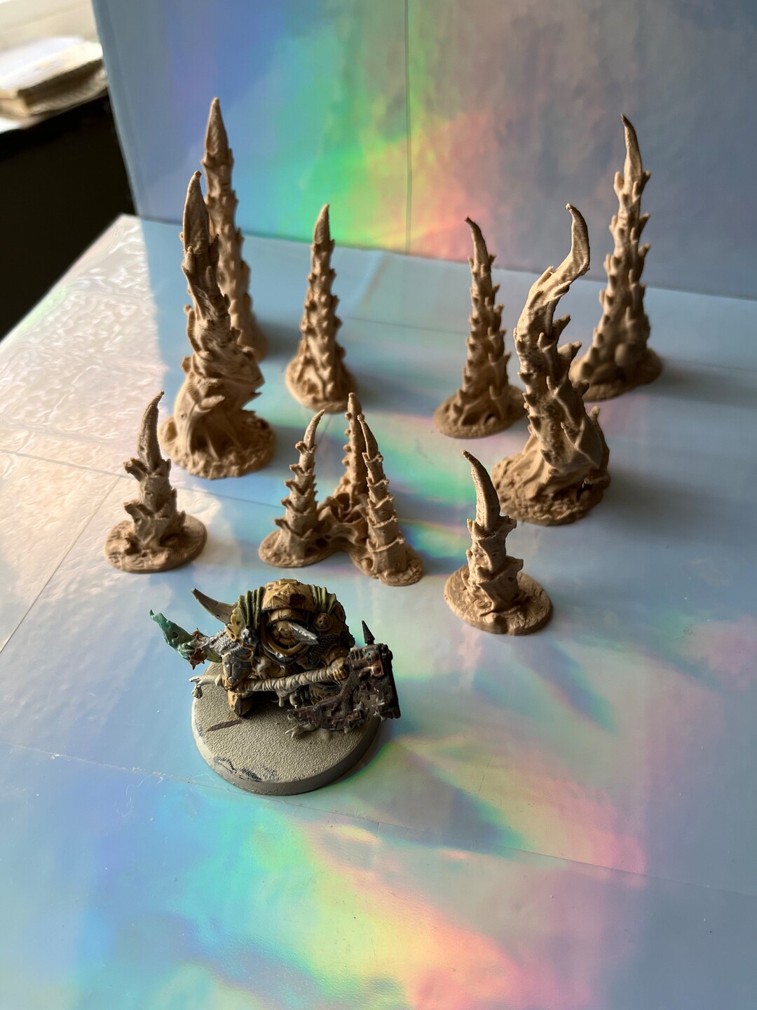 TYRANID Hive Army Capillary Spore Stack Forest Set 9 Pieces PROXY Scale ...