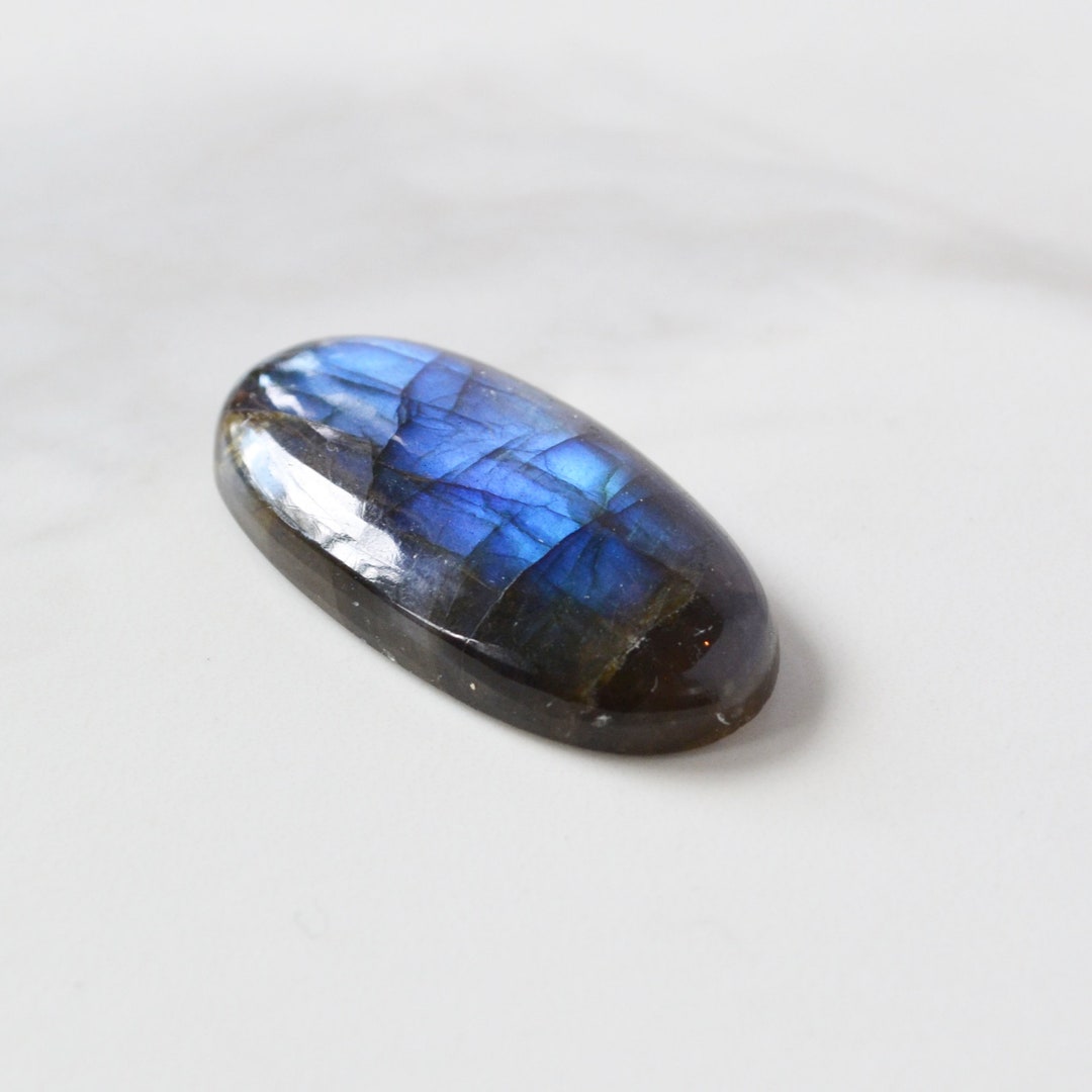 Blue Labradorite Cabochon, Oval Labradorite Stone, Loose Stone for ...