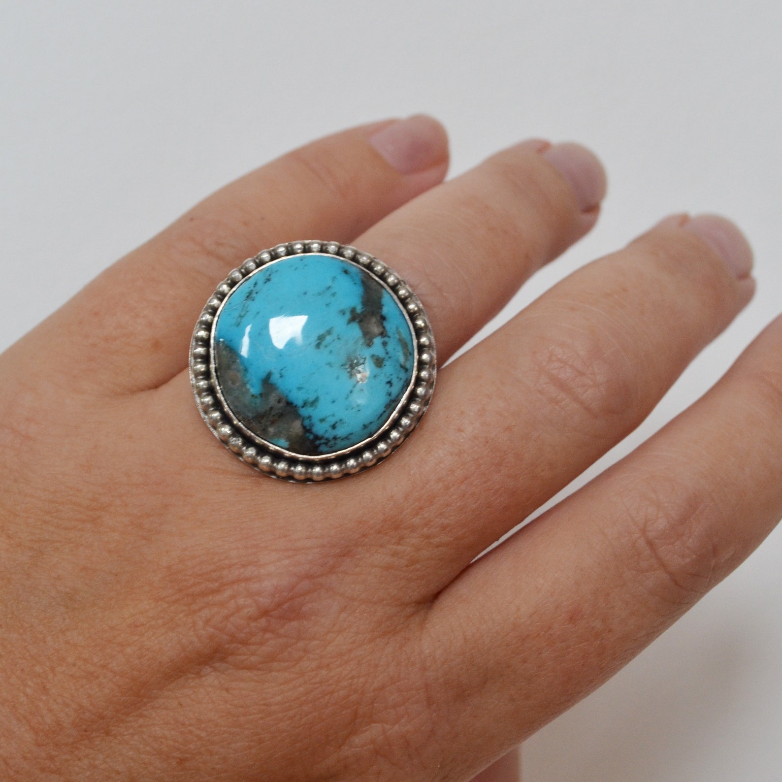 Kingman Turquoise Ring Arizona Turquoise Jewelry Handmade - Etsy