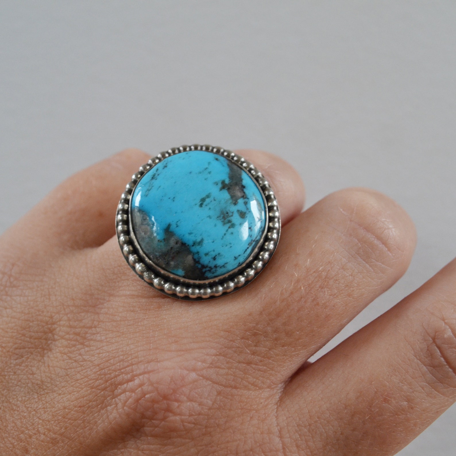 Kingman Turquoise Ring Arizona Turquoise Jewelry Handmade - Etsy