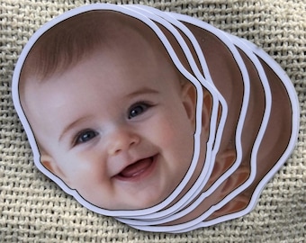Custom Sticker From Photo | Personalized Christmas Face Sticker ...