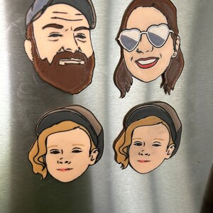 Face Magnets Custom Portrait Magnets. Custom Illustrated Gift, Family ...