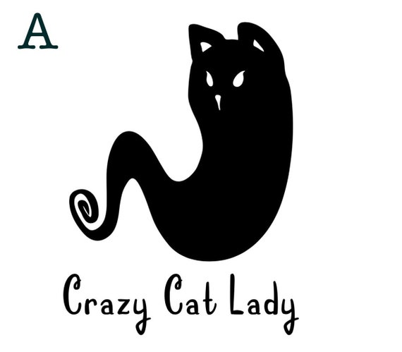 Crazy cat lady decal multiple designs | Etsy
