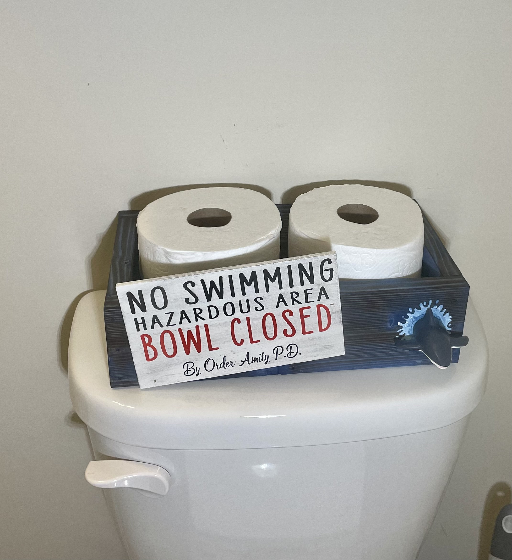 Jaws Movie Decor Funny Bathroom Humor Fun Bath Storage Jaws | Etsy