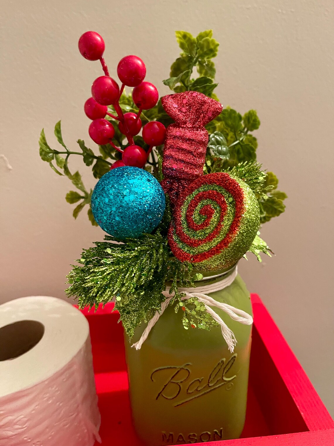 Funny Grinch Toilet Paper Organizer Christmas Bathroom Decor What's ...