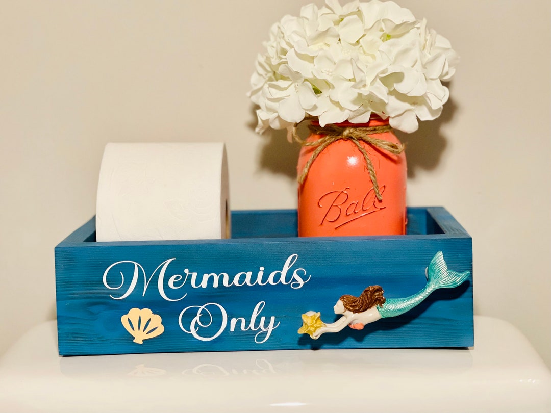 Coastal Mermaid Bathroom Decor: Ocean-themed Vanity Tray for Girls ...