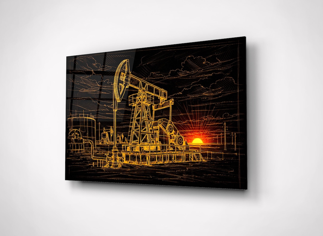 Oil & Gas Wall Art - Oilfield Artwork, Roughnecks Gift, Offshore ...