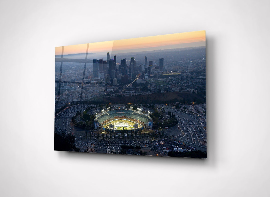Baseball Dodger Stadium Los Angeles Wall Art Tempered Glass Poster ...