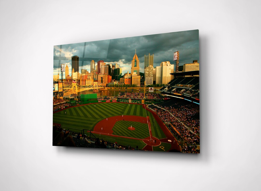 PNC Park Pittsburgh Sityscape Tempered Glass Wall Art – Baseball ...