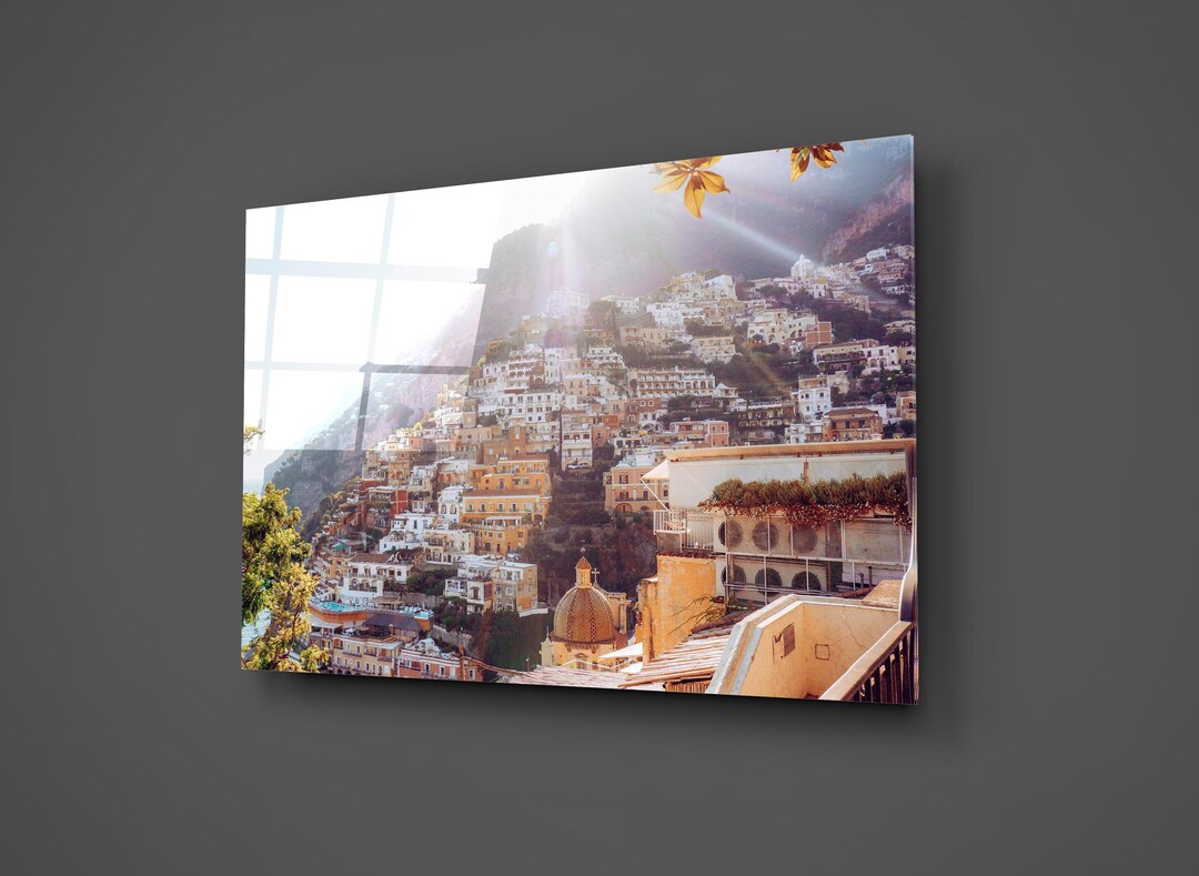 Amalfi Wall Art Positano Tempered Glass Poster Print Vacation Italy Art ...