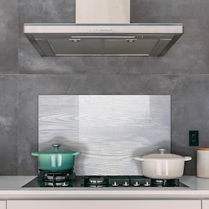 Wooden Plank Kitchen Backsplash From Tempered Glass, Custom Size ...