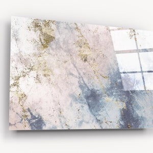 Pastel Marble Kitchen Backsplash Tempered Glass, Custom Size ...