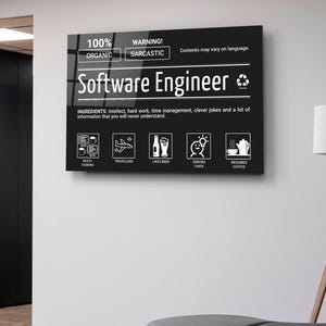 Software Engineer Wall Art - Funny Tech Decor - Programmer Room ...