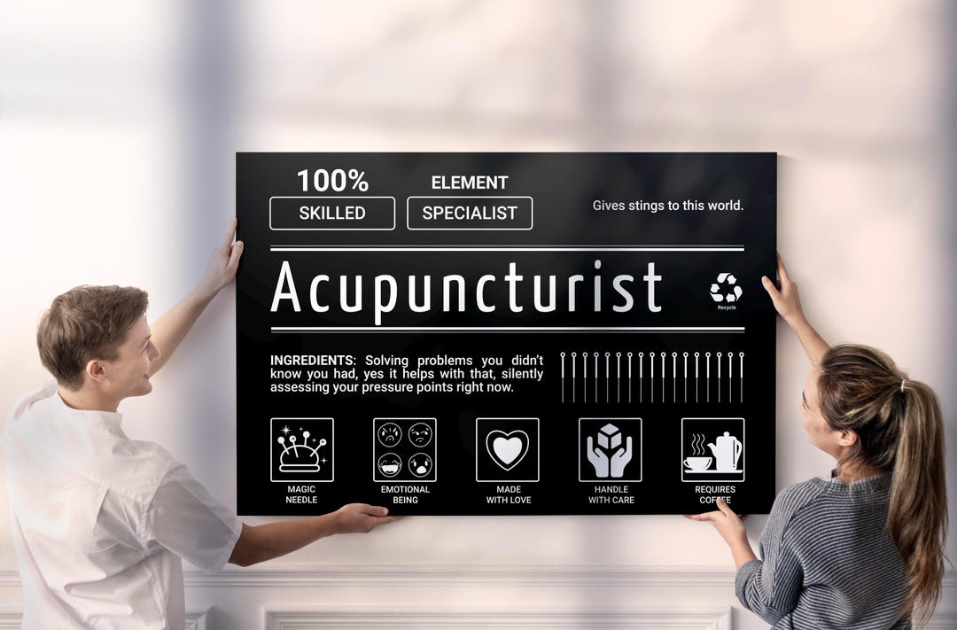 Acupuncturist Definition Wall Art, Tempered Glass Print, Funny ...
