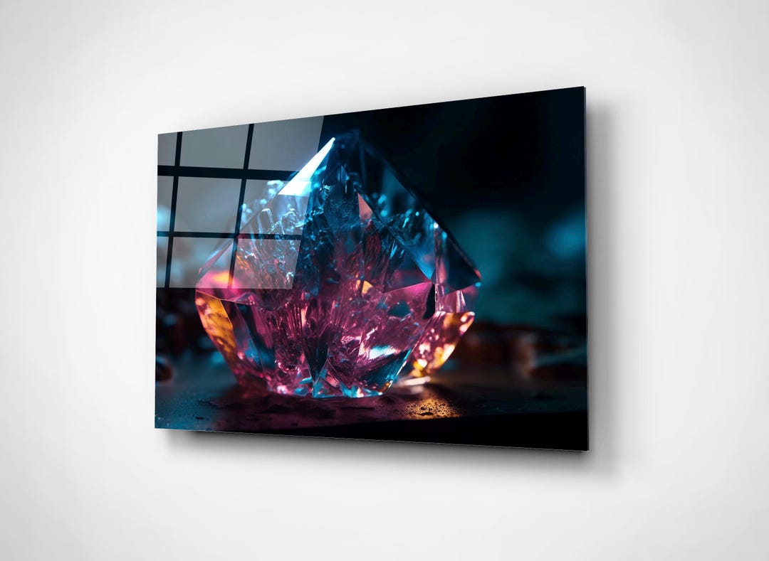 Crystal Wall Art, Real Tempered Glass Wall Art, Modern Wall Handing ...