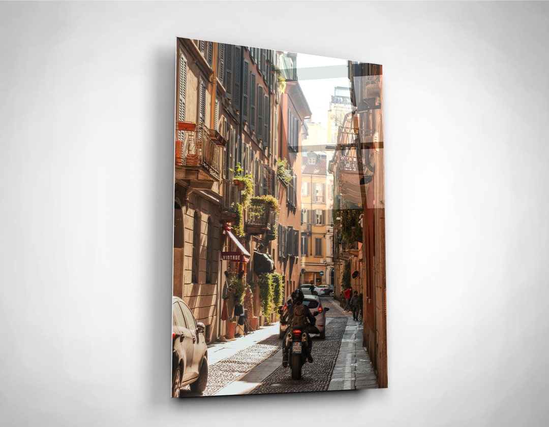 The Street Milano Wall Art Tempered Glass Print Italian Architecture ...