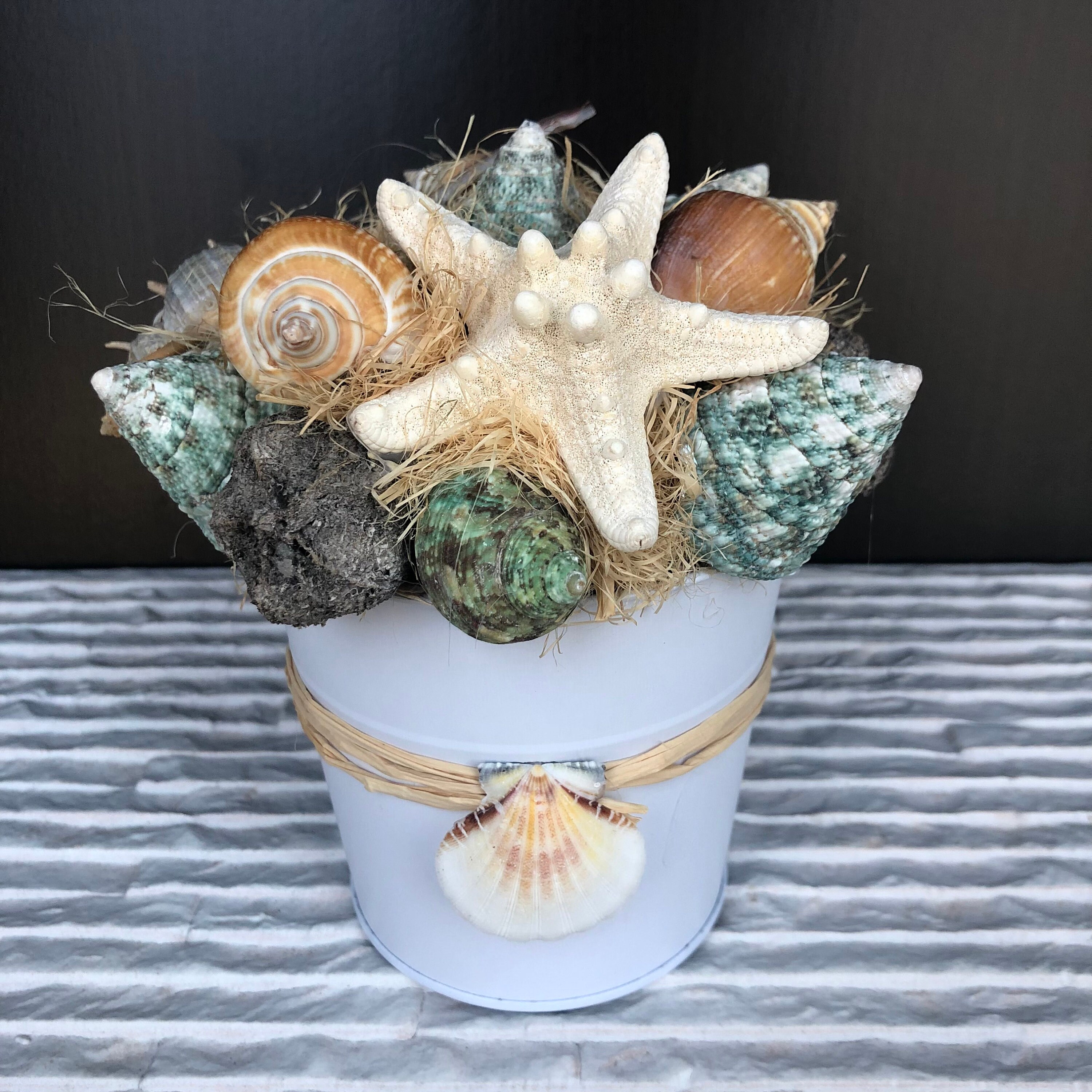 Coastal Seashell Table Centrepiece Nautical Tables Cape - Etsy UK