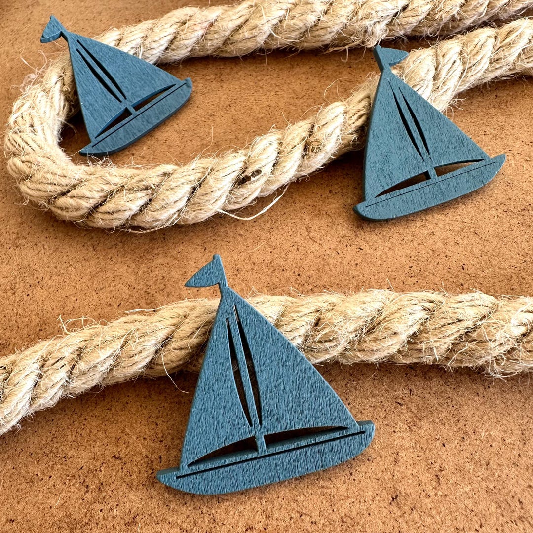 Sailing Boat Wooden Embellishment DIY Craft Supply for Scrapbooking ...