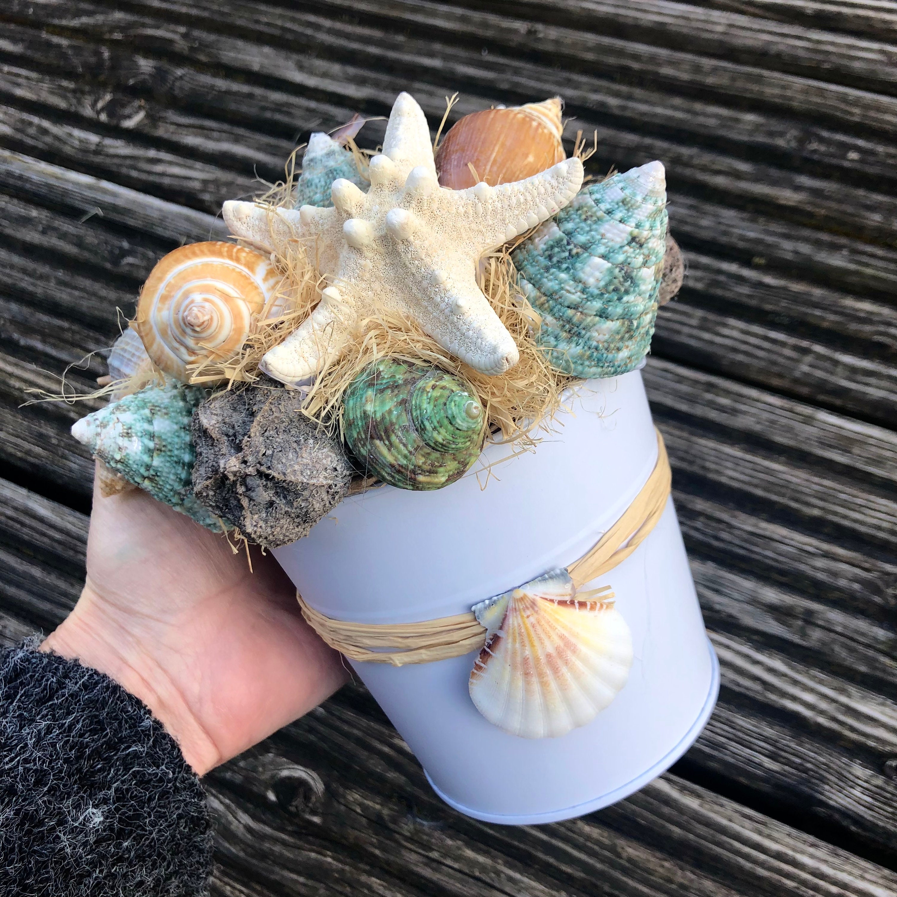 Coastal Seashell Table Centrepiece Nautical Tables Cape - Etsy UK