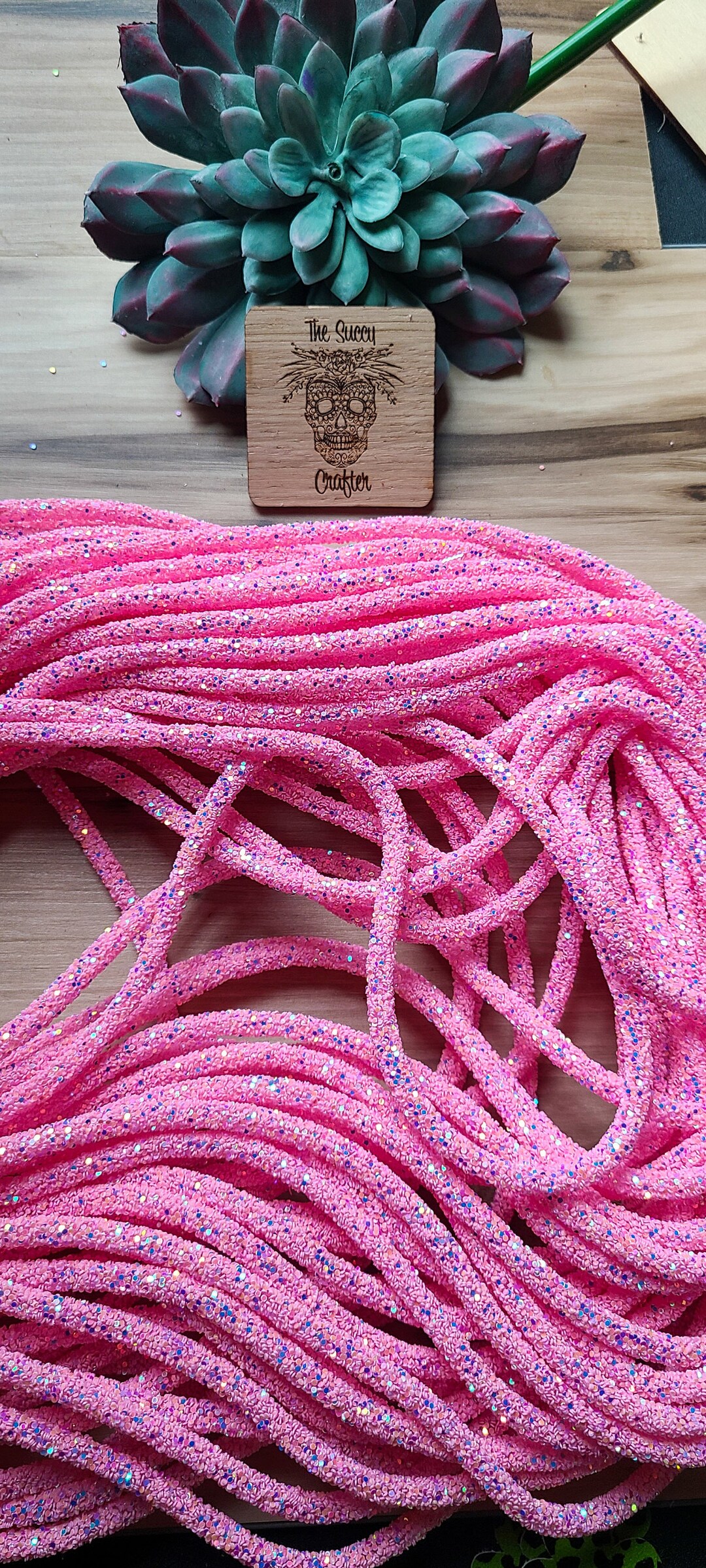 Bubblegum Pink Glitter Rope - Etsy